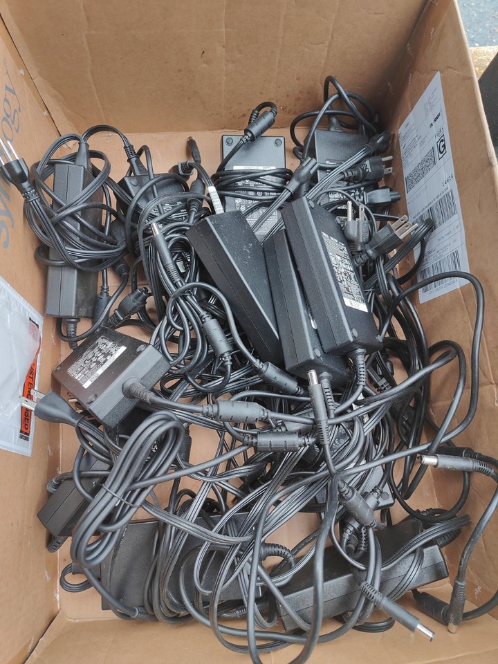 *LOT OF 10* Dell 180W Big Barrel AC Charger Laptop Power Adapter Mixed ...