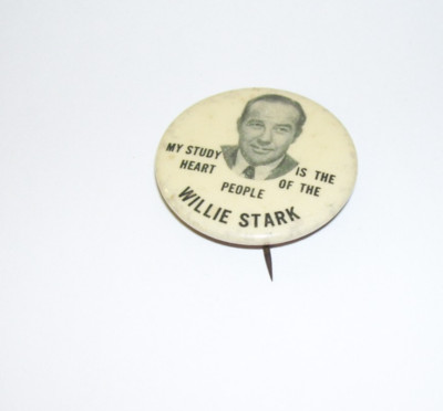 Rare Antique Pinback Button Willie Stark Fictional Pollical Character ...
