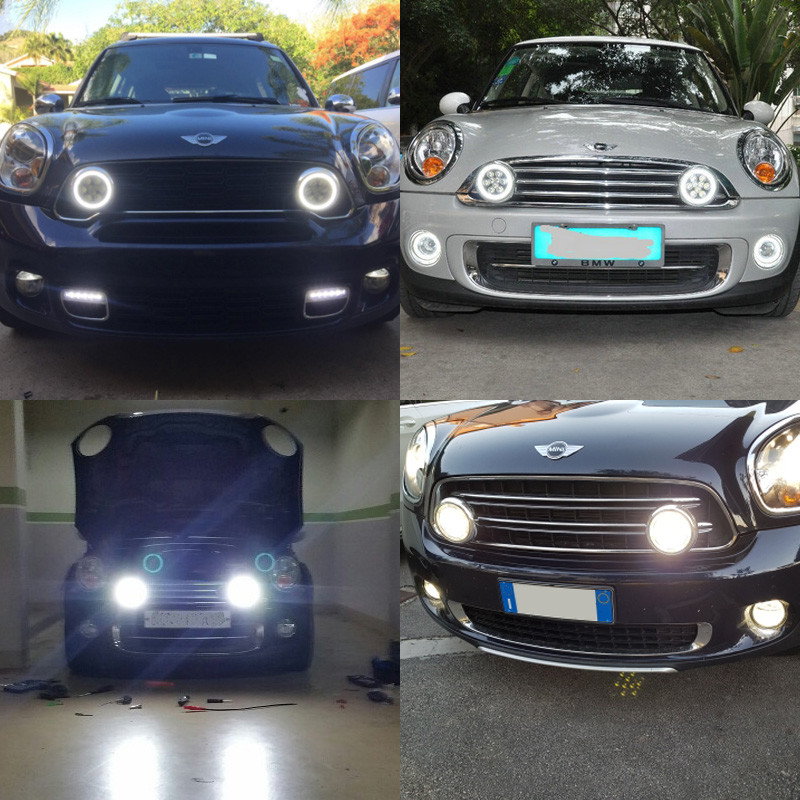 LED Halo Rally DRL Chrome Daytime Running Lights For Mini Cooper R55 ...