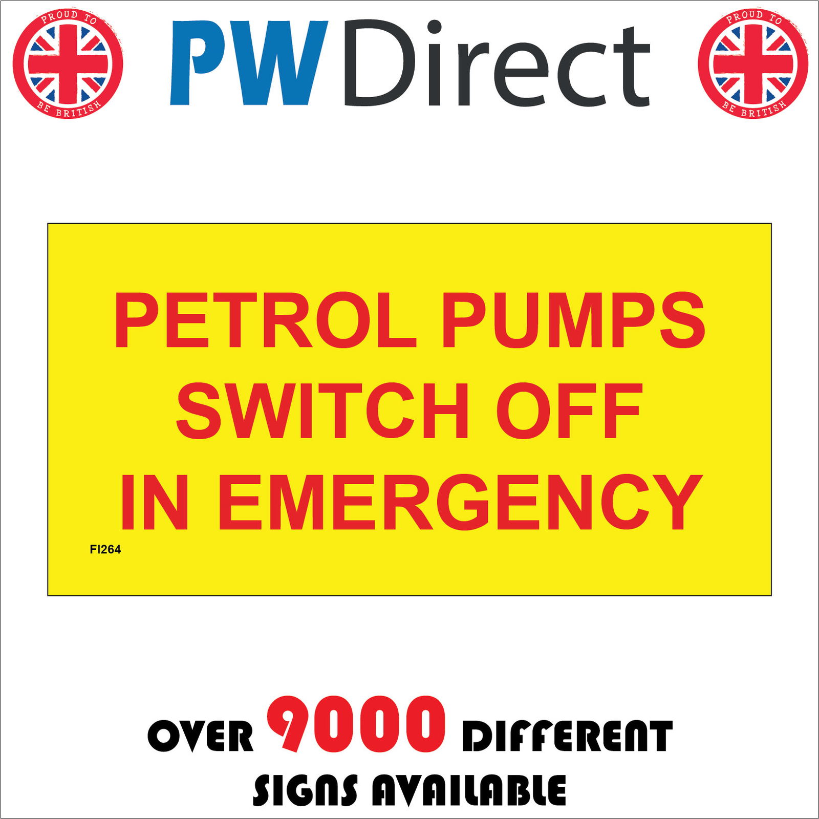 FI264 PETROL PUMPS SWITCH OFF IN EMERGENCY SIGN FUEL DIESEL FORECOURT ...