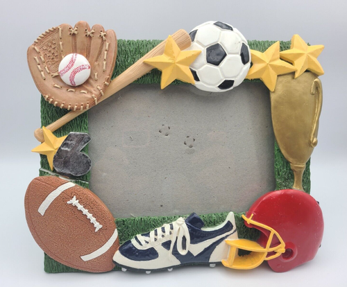 Picture Frame Sports 3D- Holds 5"x7" Photo Soccer - Baseball - Football ...
