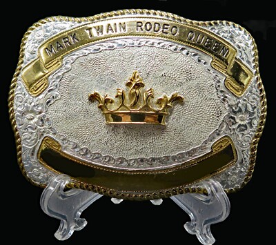Crumrine Mark Twain Rodeo Queen Silver Plate Bronze Western Vintage ...
