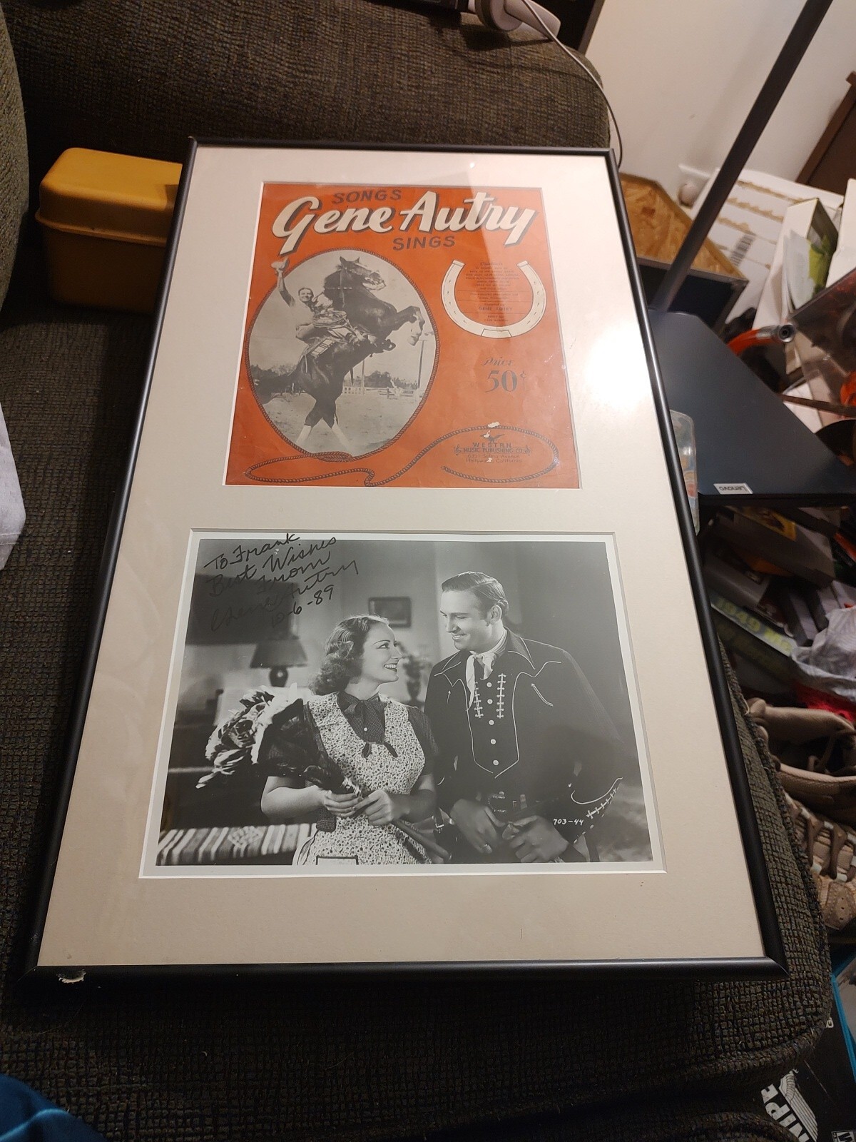 Gene Autry - Autographed Framed Photograph with Certificate of ...