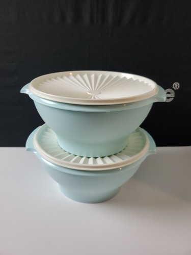 Tupperware Servalier Salad Large Serving Bowl 17 Cup Vintage Blue New ...