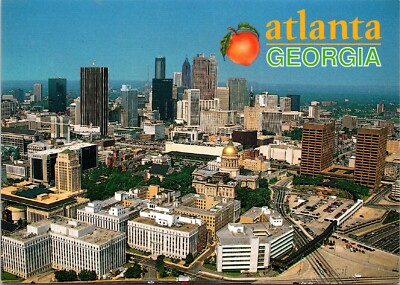 Postcard Atlanta Georgia Greetings from Atlanta Aerial Panoramic City ...