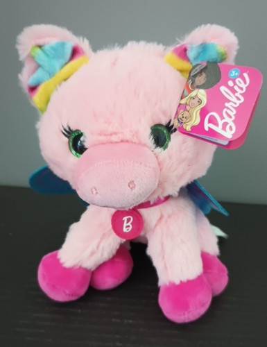 Barbie Pig Stuffed Animal Plush Pink Wings Flying Kids Toy 8" Tall New ...