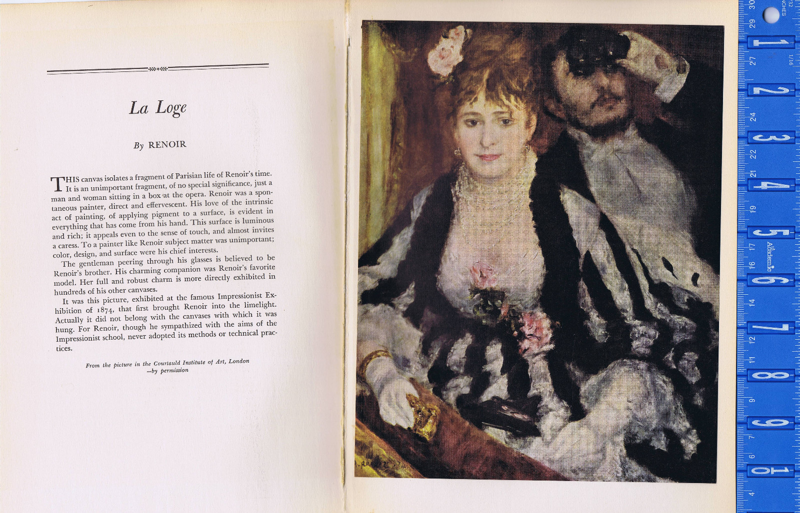 La Loge (The Theatre Box) -Paris Opera- by RENOIR - Vintage 1939 Color ...