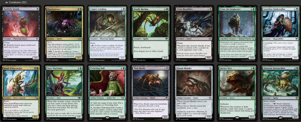 The Swarmweaver MTG EDH Commander Deck, Tribal Insect & Spiders! | eBay