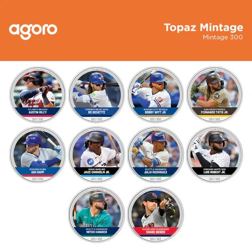 2024 Agoro Major League Baseball (MLB) Trading Coins: 2 x 1 oz Silver ...