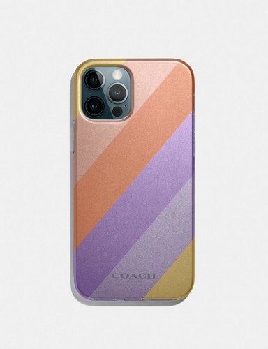 iPhone 12 Mini 5.4" Cover Case With Strips Brand New Genuine Coach ...