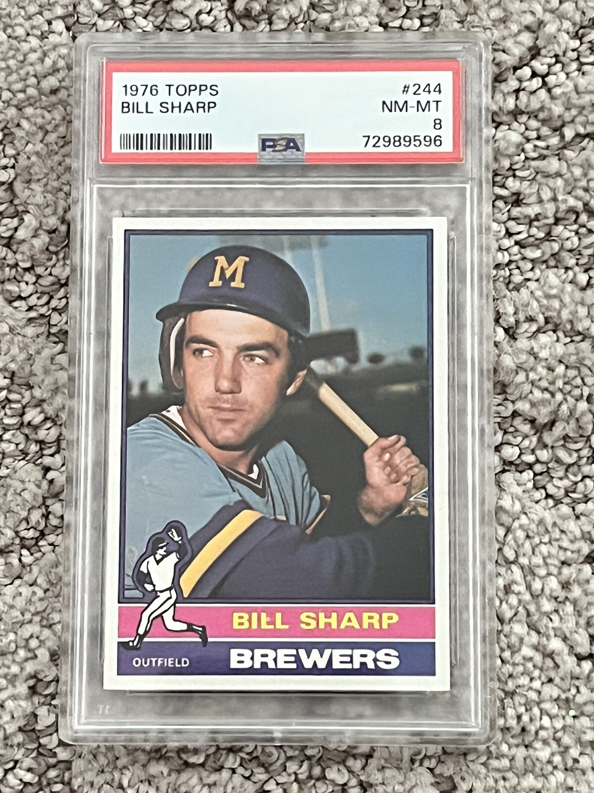 PSA 8 MINT BASEBALL CARD 1976 TOPPS BILL SHARP MILWAUKEE BREWERS | eBay
