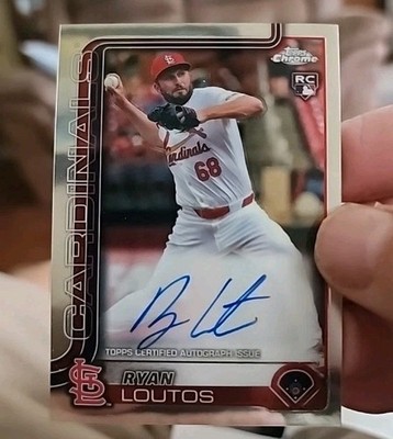 2025 Topps Chrome Ryan Loutos Rookie Auto RC Rookie #RA-RLO Cardinals ...