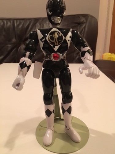 Vintage Black Ranger Zach Mighty Morphin Power Rangers Bandai 1994 ...