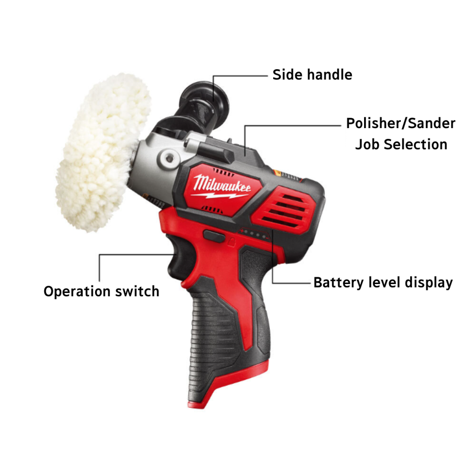 Milwaukee M12 BPS-0 Cordless Compact polisher Sander Grinder Baretool ...