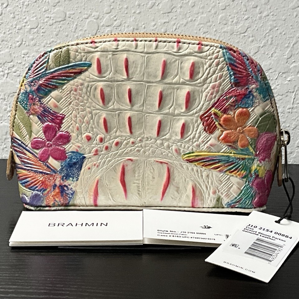 Brahmin TINA Cosmetic Clutch DESERT BLOOM PARTON W/Eyes NWT Very RARE ...