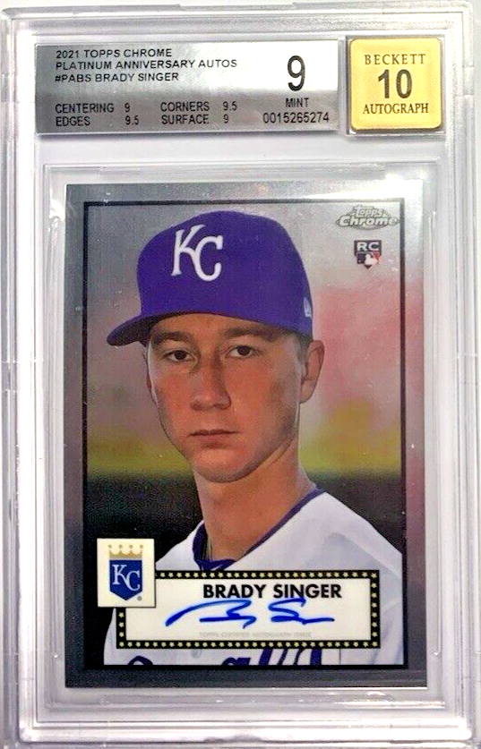 2021 Topps Chrome Platinum Anniversary - Autographs #PA-BS Brady Singer ...