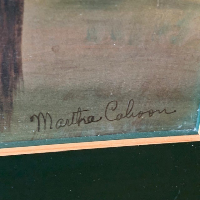 Martha Cahoon Art Print Framed Down on the Farm VTG Folk Signed Estate ...