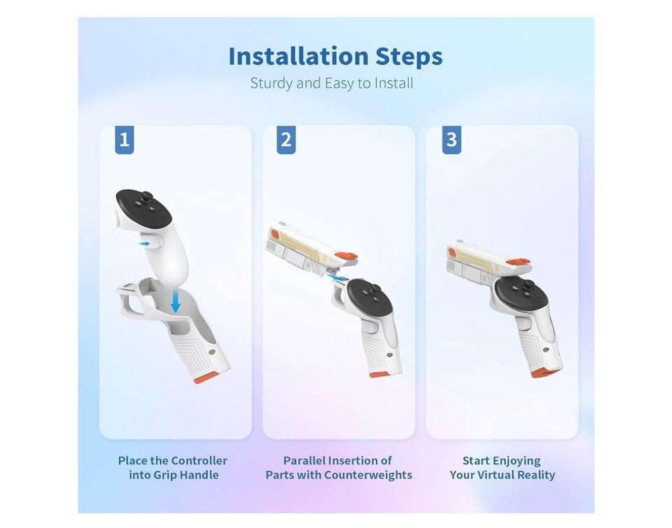 AMVR Controller Gun Case for Quest 3 Touch Controller Grips - Q3 B1 ...