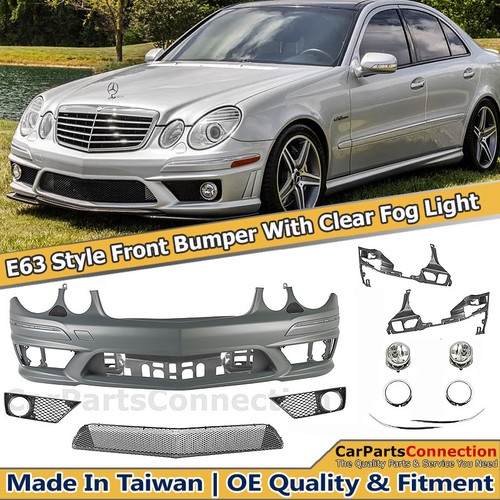 E63 Style Front Bumper Cover For Mercedes Benz W211 E-Class 07-09 Fog ...