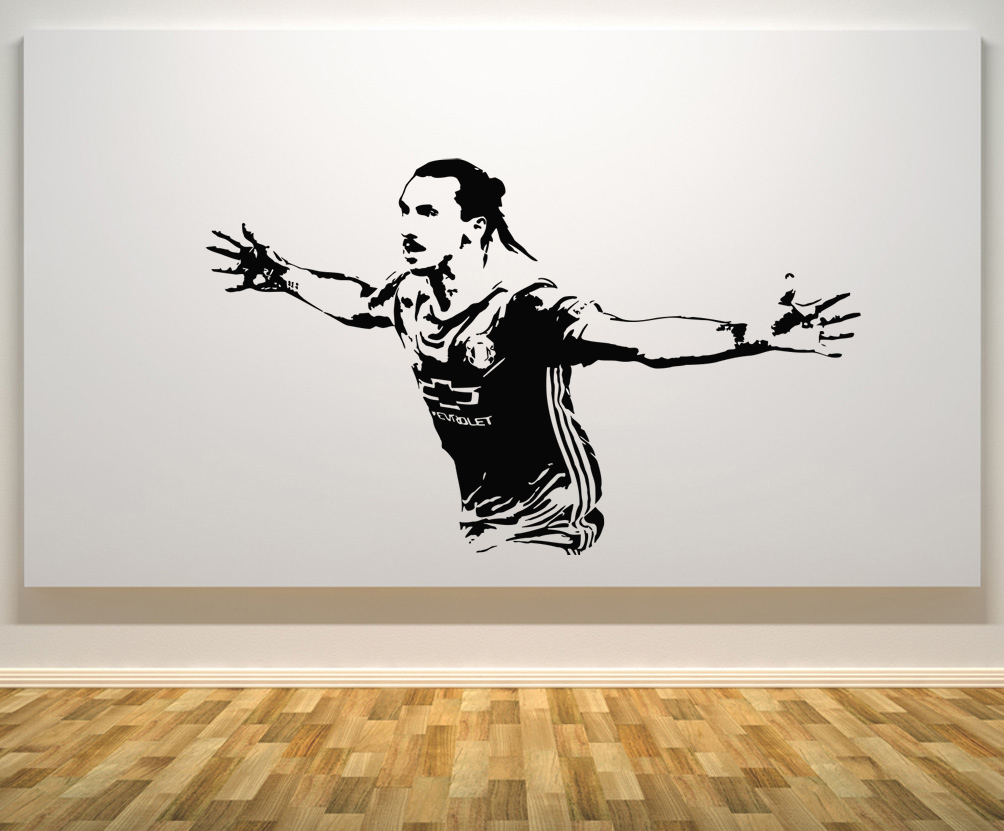 Zlatan Ibrahimovic Swedish Sweden Football Player Decal Wall Sticker ...