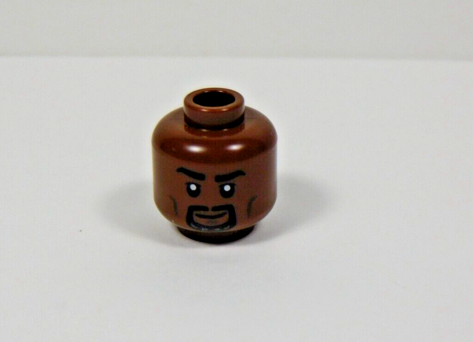 LEGO Male Boy Dark Flesh Dual Sided Head Minifig Facial Hair E6 | eBay