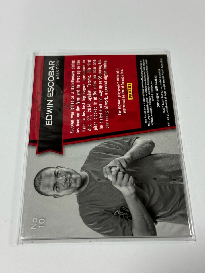 2015 Elite Future Threads Boston Red Sox Baseball Card #10 Edwin ...