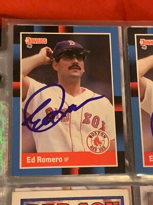 ED ROMERO AUTOGRAPHED SIGNED 1988 DONRUSS CARD BOSTON RED SOX COA | eBay