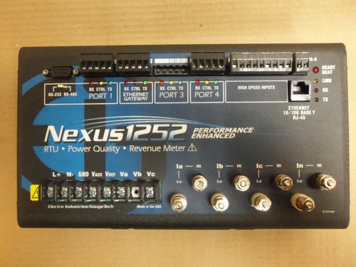 Electro Nexus-1252-S-G-D2-60 Hz-INP100 Revenue Meter 300V 600V 10A KMGM ...