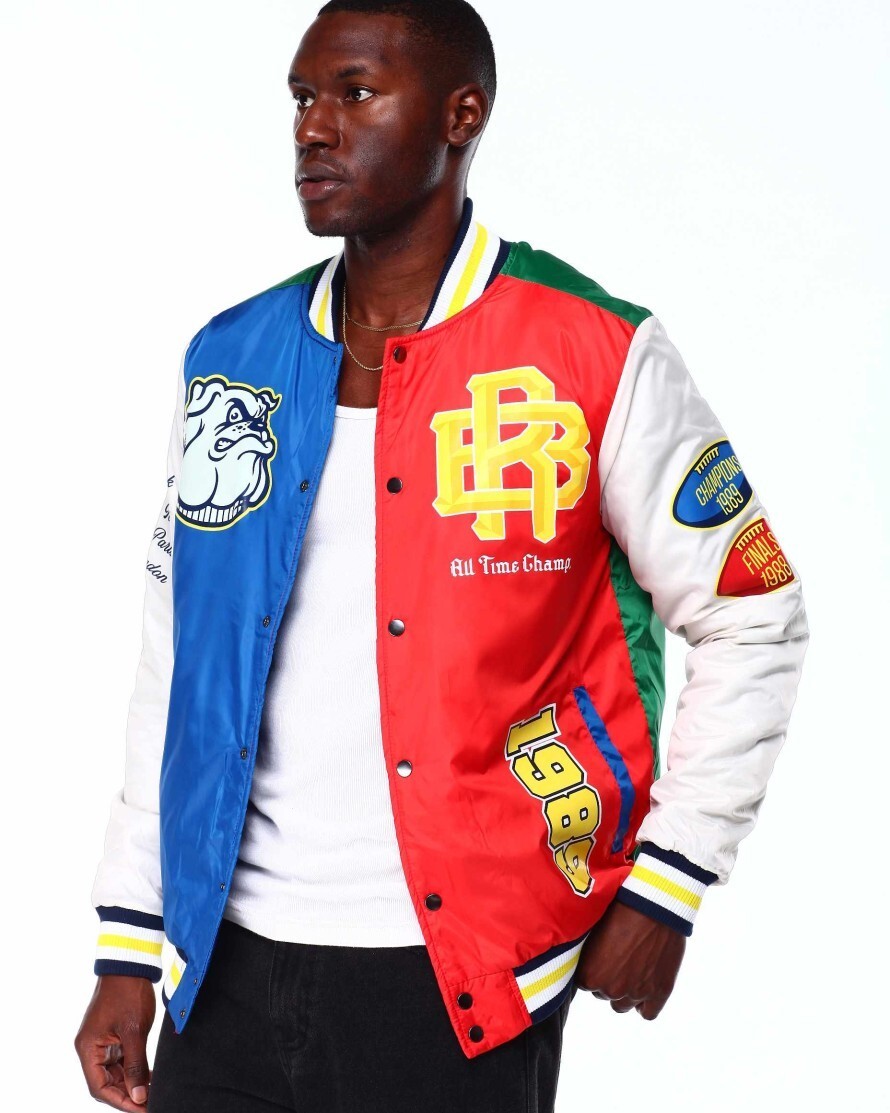 Reason Men’s All Time Champ 1989 Blue Red Green Yellow Bomber Varsity ...