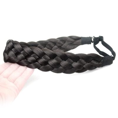 5 Strands Synthetic Hair Braided Headband Classic Chunky Wide #Deep ...