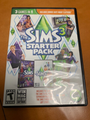 The Sims 3: Starter Pack PC Rom Windows/Mac 3 Games In 1 DVD-ROM ...