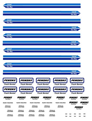 HO Scale Truck / Trailer Decals. " Penske Truck Rental " | eBay