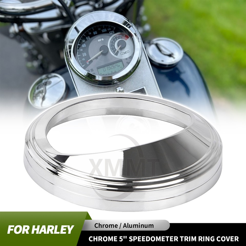 Chrome Speedometer Trim Ring Cover For Harley Dyna Road King Heritage ...
