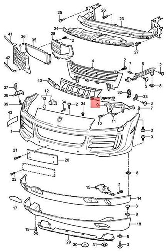 Genuine PORSCHE Cayenne 9PA1 Guide Left 95550588900 | eBay