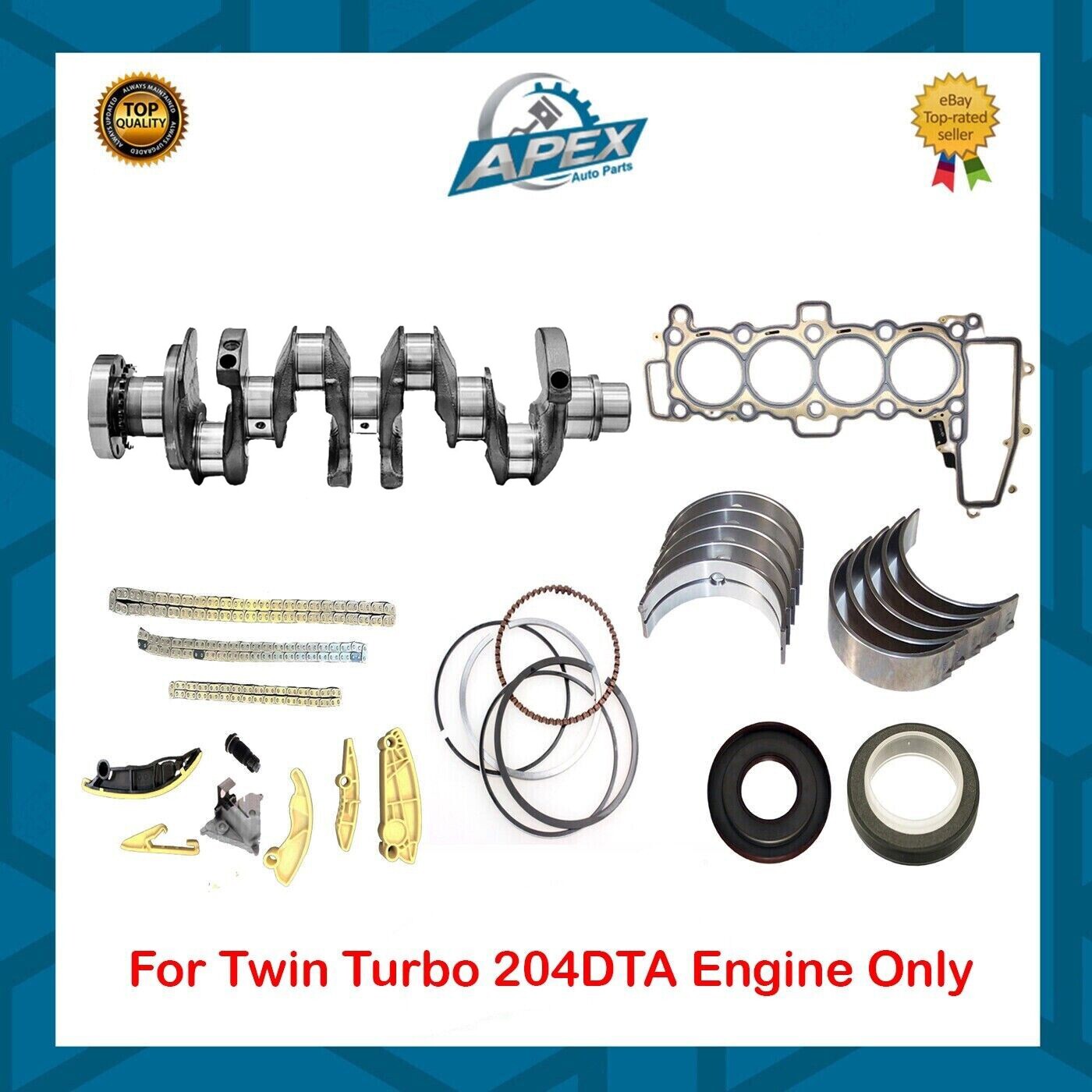 RANGE ROVER 2.0 D DIESEL ENGINE 204DTA NITRATE CRANKSHAFT + ENGINE ...