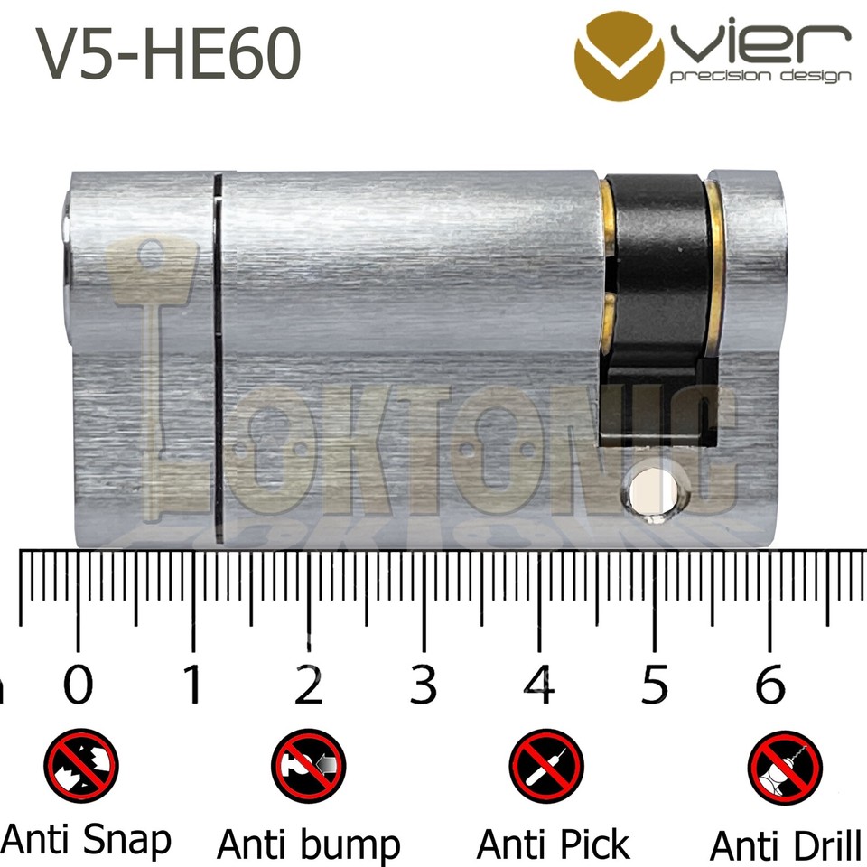 Vier V5 Half Euro Cylinder Lock Barrel Garage Van Door Roller Shutter ...