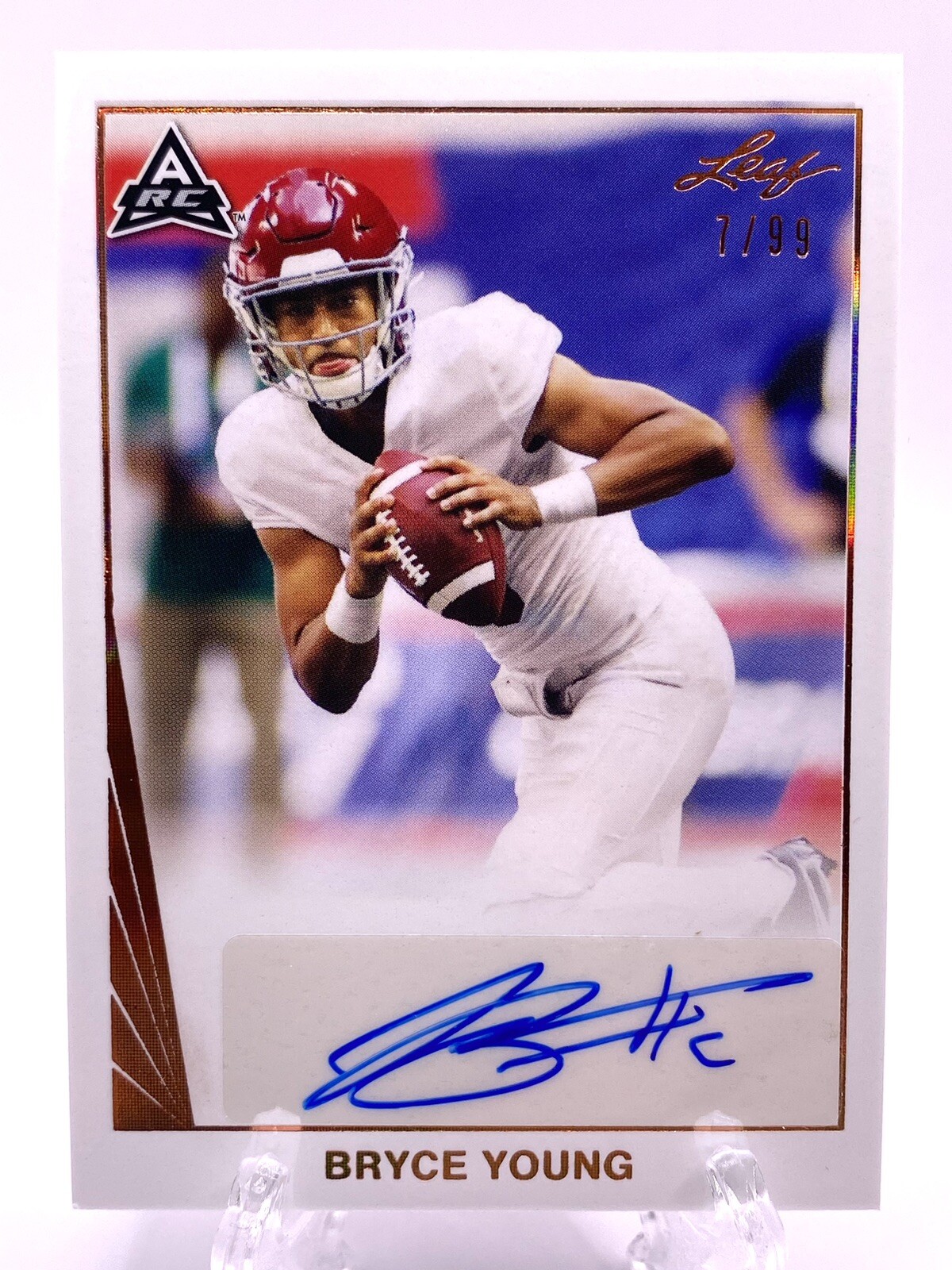 2021 Leaf Memories Football Auto BRYCE YOUNG 7/99 Rookie Bronze #BA-BY1 ...