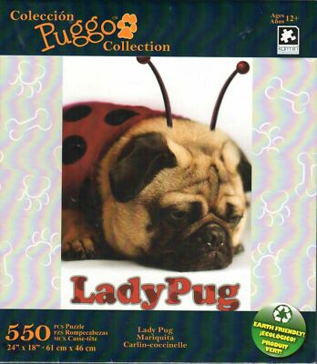 PUG Puzzle ~ Puggo Collection~Lady Pug 550 Piece Jigsaw Puzzle NEW ...