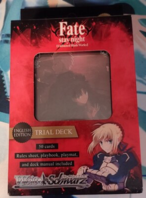 Weiss Schwarz Fate/Stay Night Unlimited blade English Trial Deck New ...