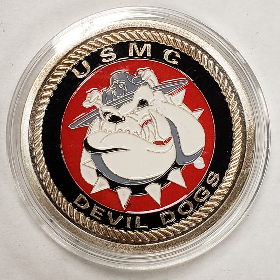 1 oz Silver Round - USMC US Marine Devil Dogs Duty Honor Country - SKU ...
