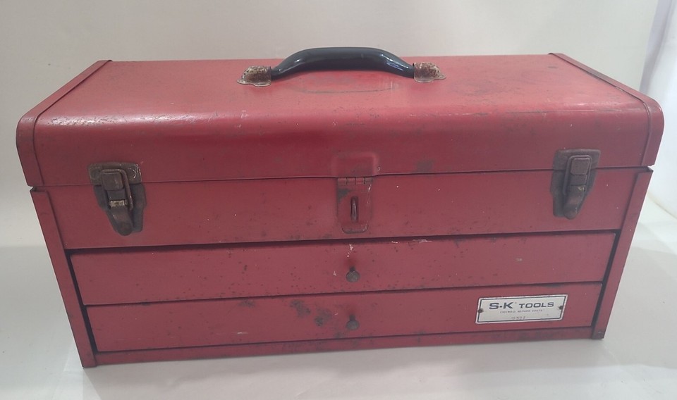 Tool Box S-K Red Pull Drawer W/ Tray SK Tools Old Sherman Klove S K ...