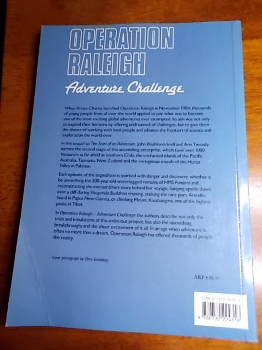 OPERATION RALEIGH Challenge Blashford Shell HMS Pandora Tibet | eBay