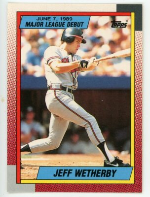 1989 TOPPS MAJOR LEAGUE DEBUT #138 - JEFF WEATHERBY - ATLANTA BRAVES | eBay