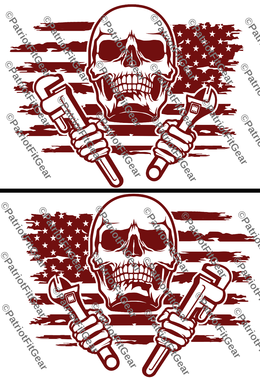 Plumber,Skull,Flag,HVAC,Pipe Wrench,12x9,Oilfield,Millwright,Vinyl ...