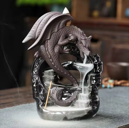 Large Dragon Dragons Backflow Incense Burner Burners Gothic Mythology ...