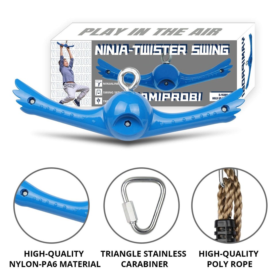 Ninja-Twister Swing Spins Set: Slackline Attachments - 360° Handle ...