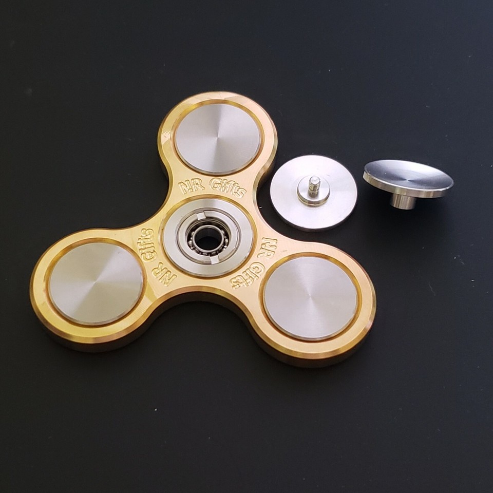 Fidget Spinner - Tungsten Counterweights -Heavy - Brass 13+ Minutes ...