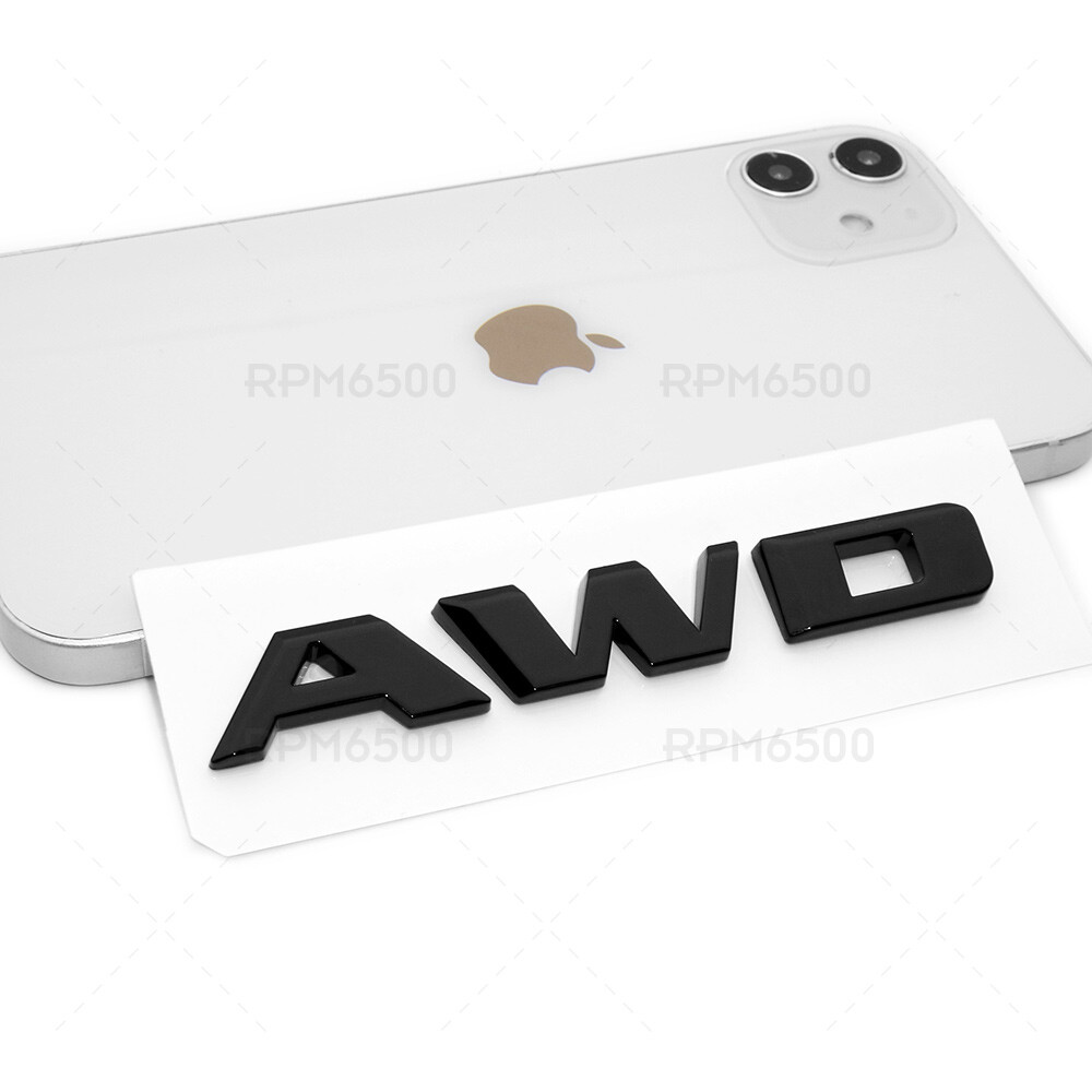 For Cadillac AWD Rear Trunk Decklid Sport Black Badge Emblem Nameplate ...