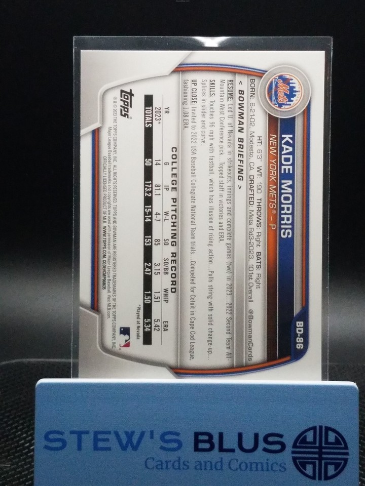 2023 Bowman Draft Kade Morris Sky Blue /499 Mets 1st | eBay