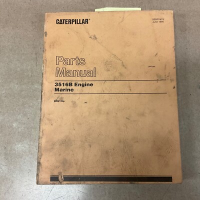 CAT Caterpillar 3516B MARINE ENGINE PARTS MANUAL BOOK CATALOG LIST ...